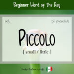 Italian Word of the Day: Piccolo (small / little) - Daily Italian Words