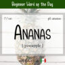 Italian Word of the Day: Ananas (pineapple) - Daily Italian Words