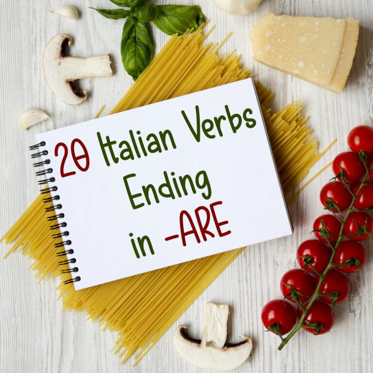 The 20 Most Common Italian Verbs Ending in -ARE - Daily Italian Words