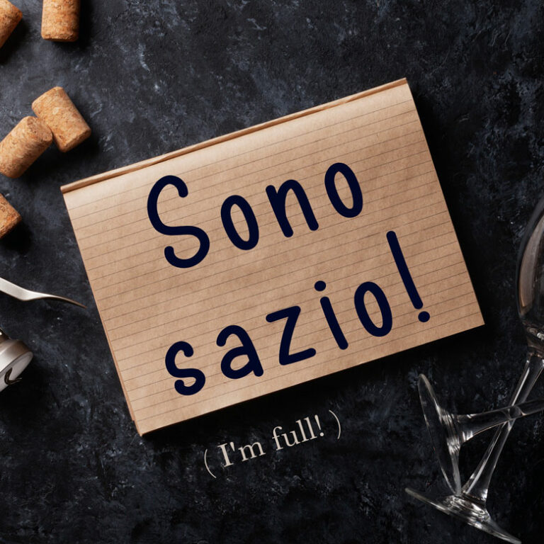 Italian Phrase: Sono sazio/a! (I'm full!) - Daily Italian Words