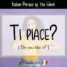 Italian Phrase: Ti piace? (Do you like it?) - Daily Italian Words