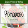 Italian Word of the Day: Pomodoro (tomato) - Daily Italian Words