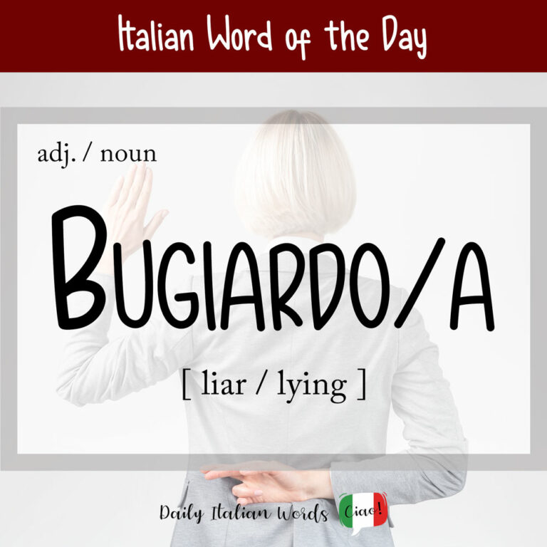 Italian Word of the Day: Bugiardo (liar) - Daily Italian Words