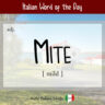 Italian Word of the Day: Mite (mild) - Daily Italian Words