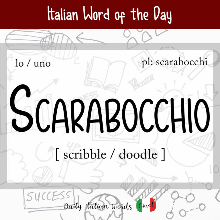 Italian Word of the Day: Scarabocchio (doodle / scribble / blot ...