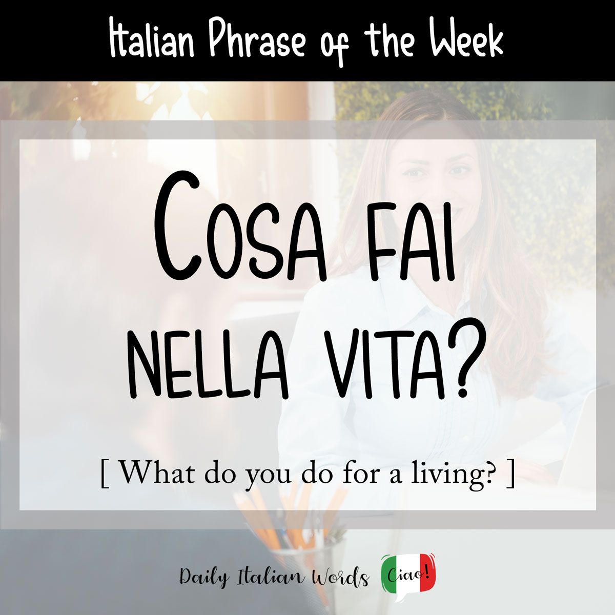 Italian Phrase Cosa Fai Nella Vita What Do You Do For A Living Italian Phrase Cosa Fai Nella Vita What Do You Do For A Living