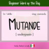 Italian Word of the Day: Mutande (underpants) - Daily Italian Words