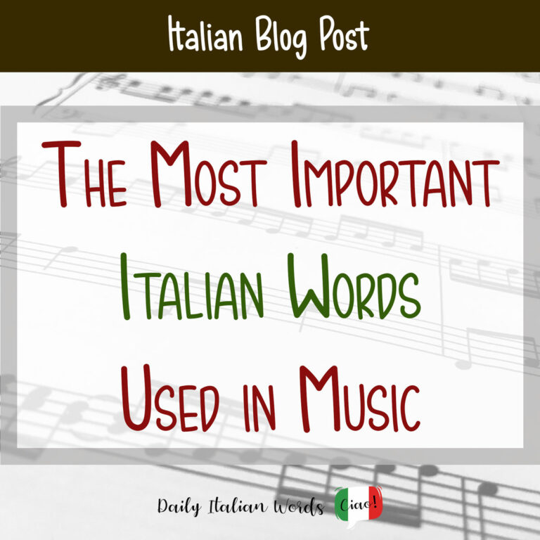 Music, master! - The most important Italian vocabulary for music ...