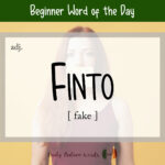 Italian Word of the Day: Finto (fake) - Daily Italian Words