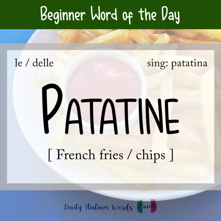 Italian Word of the Day: Patatine (chips / fries) - Daily Italian Words