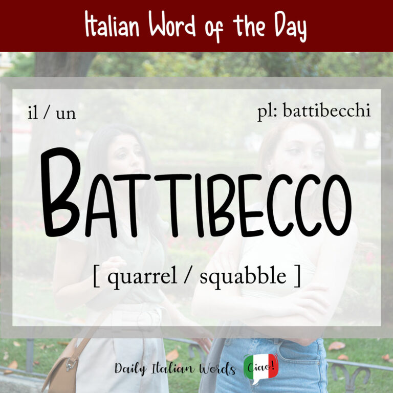 Database of Italian Words and Phrases - Daily Italian Words