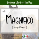 Italian Word of the Day: Magnifico (magnificent) - Daily Italian Words
