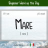 Italian Word of the Day: Mare (sea) - Daily Italian Words