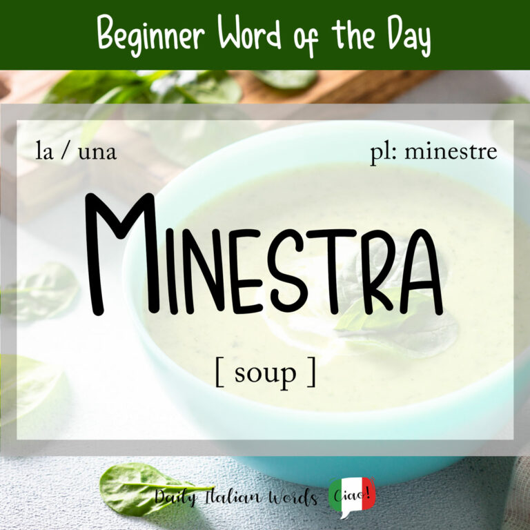 Italian Word of the Day: Minestra (soup) - Daily Italian Words