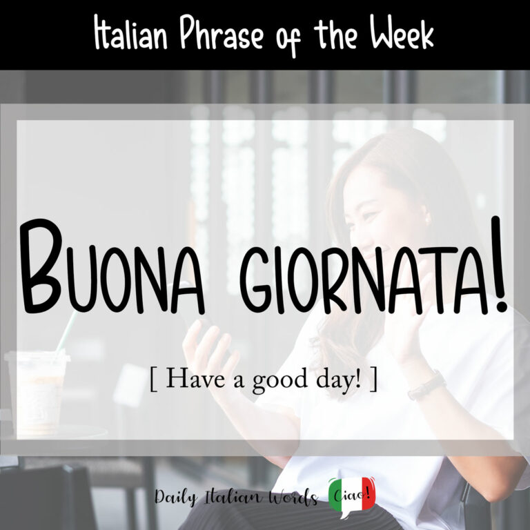 How to Say "Have a nice day / good day!" in Italian - Buona giornata ...
