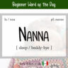 Italian Word of the Day: Nanna (sleep / beddy-bye) - Daily Italian Words