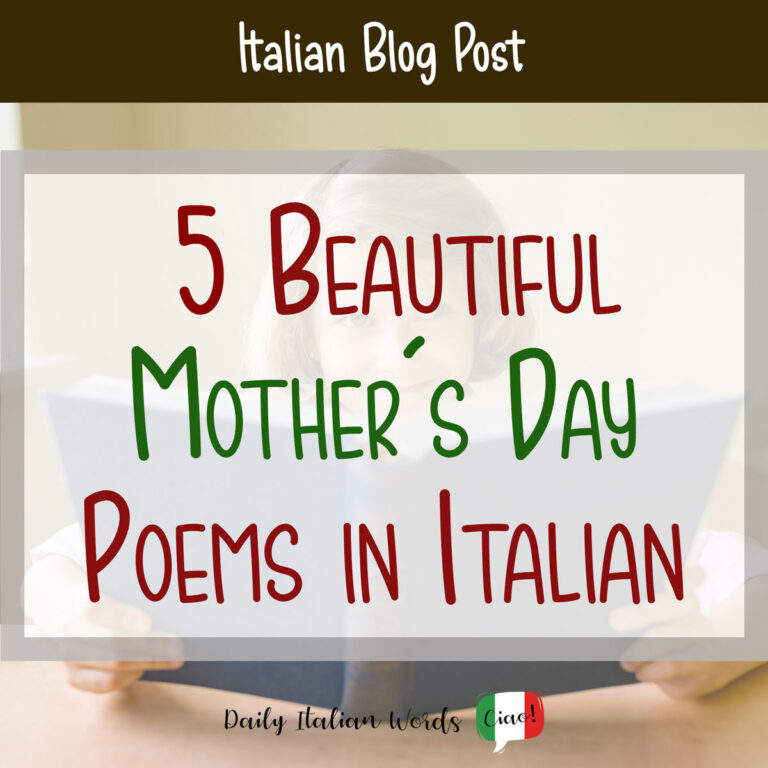 5 Mother's Day Poems in Italian (with English Translations) - Daily ...