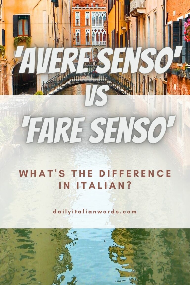 "Avere senso" vs "Fare senso" in Italian - What's the difference ...