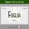 Italian Word of the Day: Foglia (leaf) - Daily Italian Words