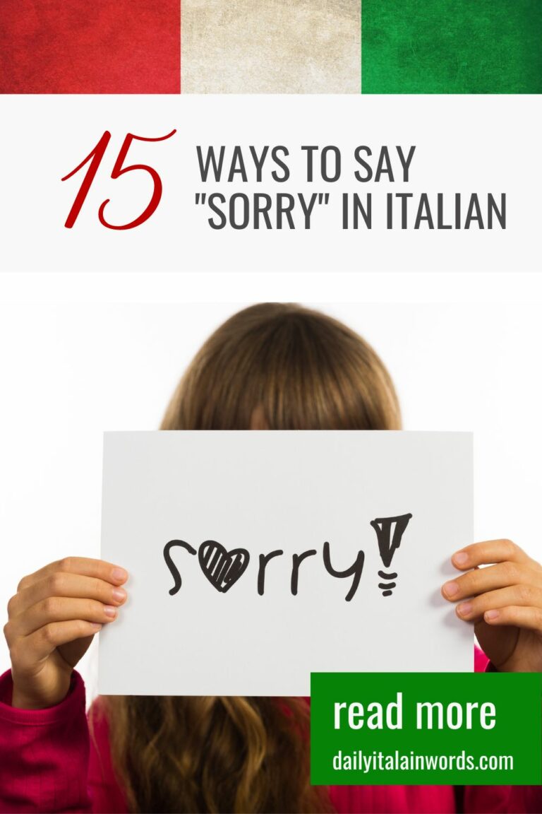 15 Ways to Say “Sorry” in Italian - Daily Italian Words