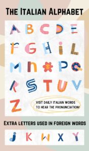 The Alphabet in Italian (A to Z) with Pronunciation - Daily Italian Words