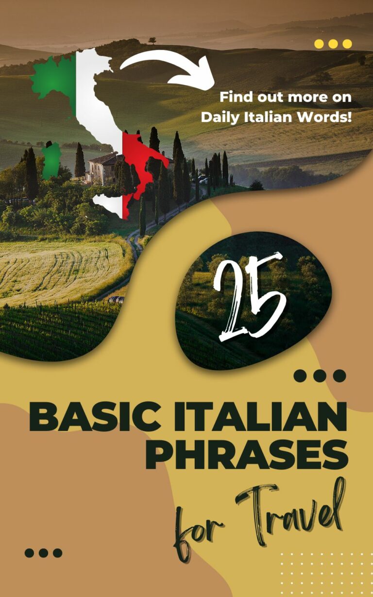 25 Super Simple Italian Phrases for Travel - Daily Italian Words