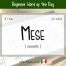 Italian Word of the Day: Mese (month) - Daily Italian Words