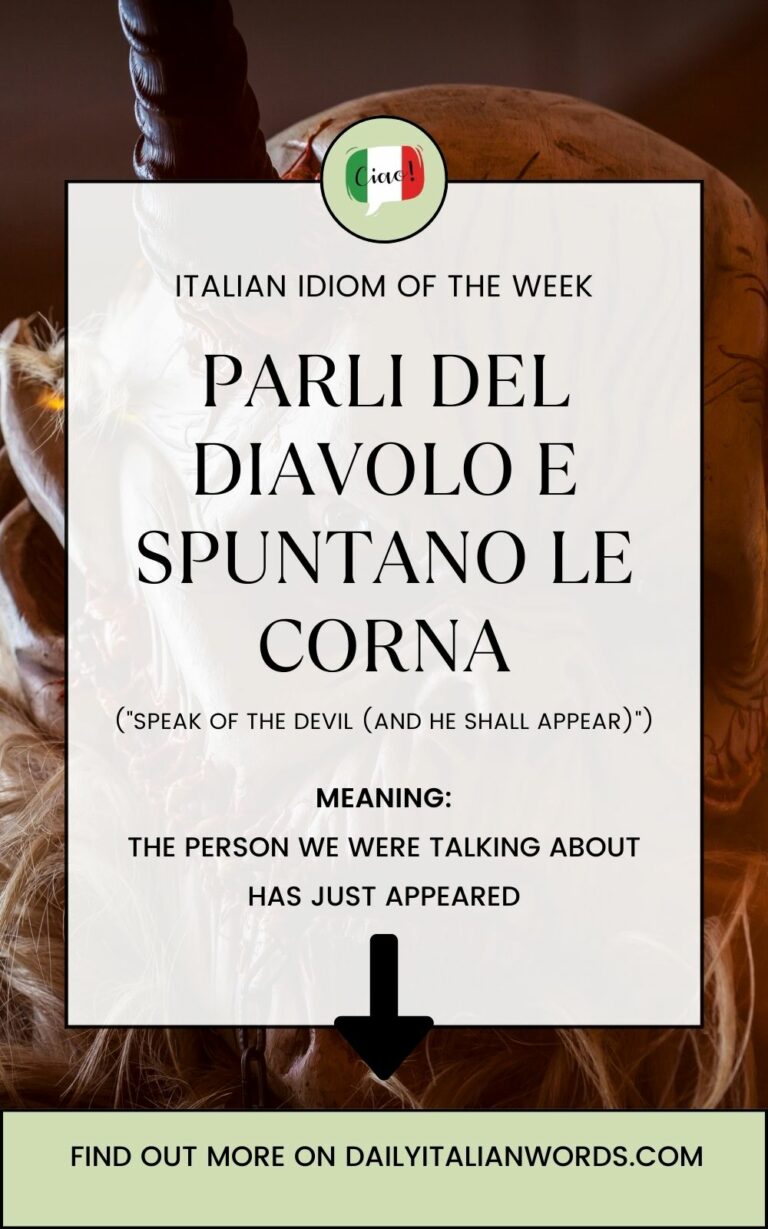 Italian Idiom of the Week: Parli del diavolo e spuntano le corna ...