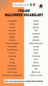 Super Spooky Halloween Words in Italian - Daily Italian Words