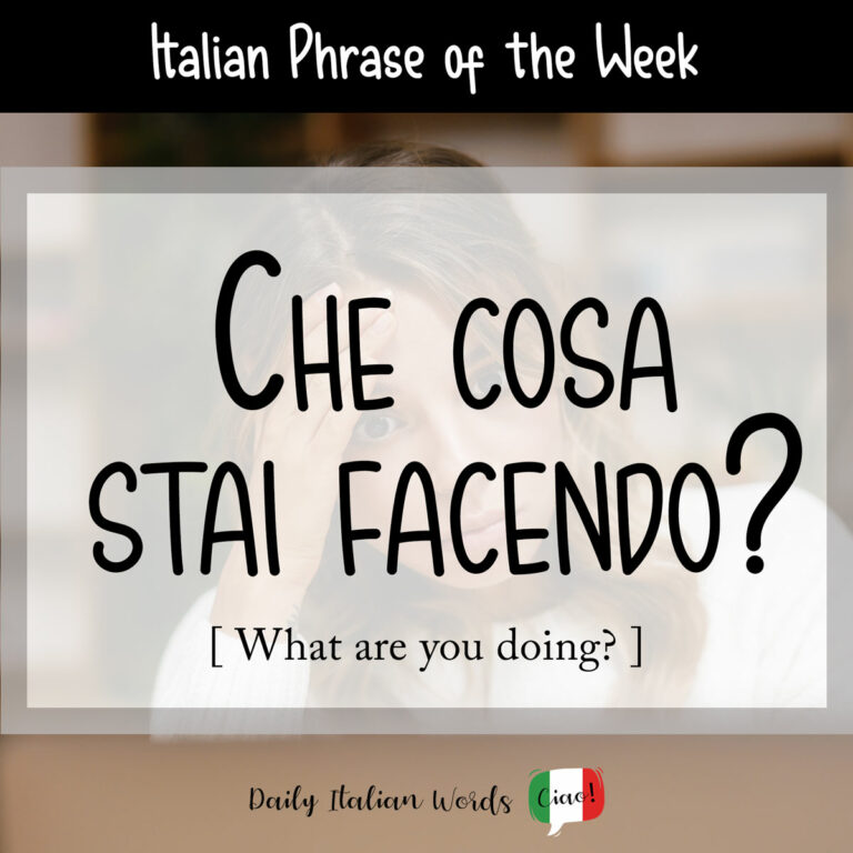 How to Say "What are you doing?" in Italian (Che cosa stai facendo ...