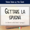 Italian Idiom: Gettare la spugna (to throw in the sponge / towel ...