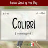 Italian Word of the Day: Colibrì (hummingbird) - Daily Italian Words
