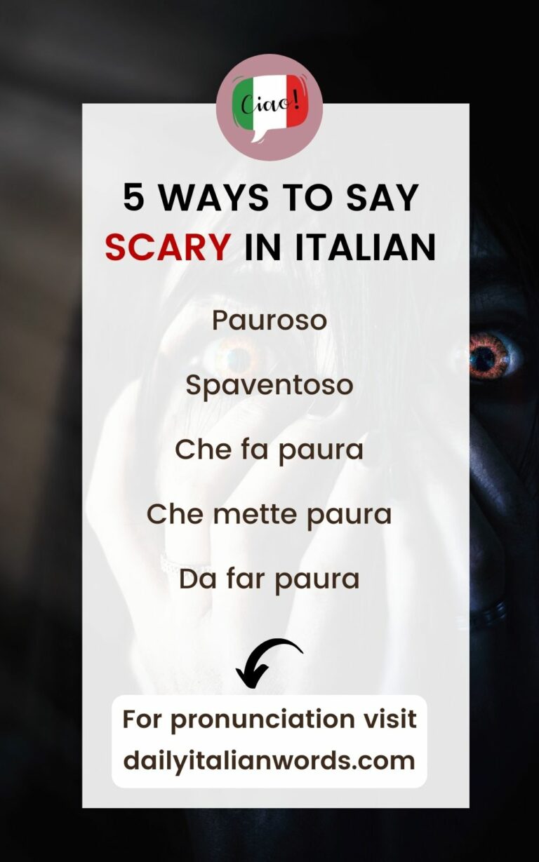5 Ways to Say "Scary" in Italian - Daily Italian Words