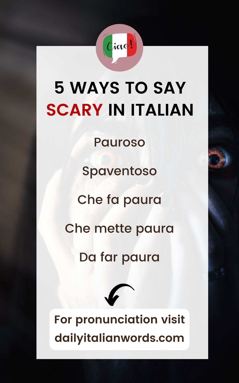 5 Ways to Say "Scary" in Italian - Daily Italian Words