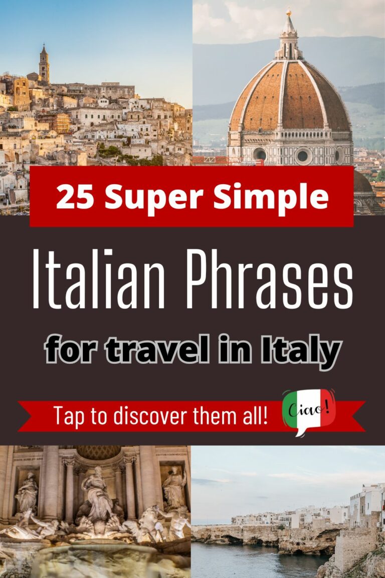 25 Super Simple Italian Phrases for Travel - Daily Italian Words