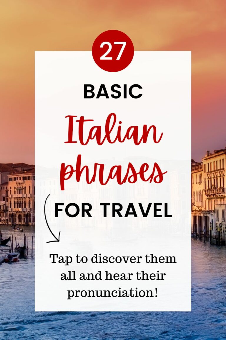 Learn These 27 Basic Italian Travel Phrases for Tourists Before ...