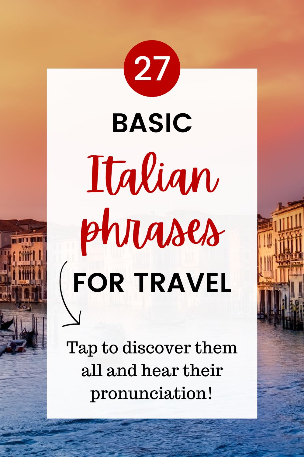 Learn These 27 Basic Italian Travel Phrases for Tourists Before ...