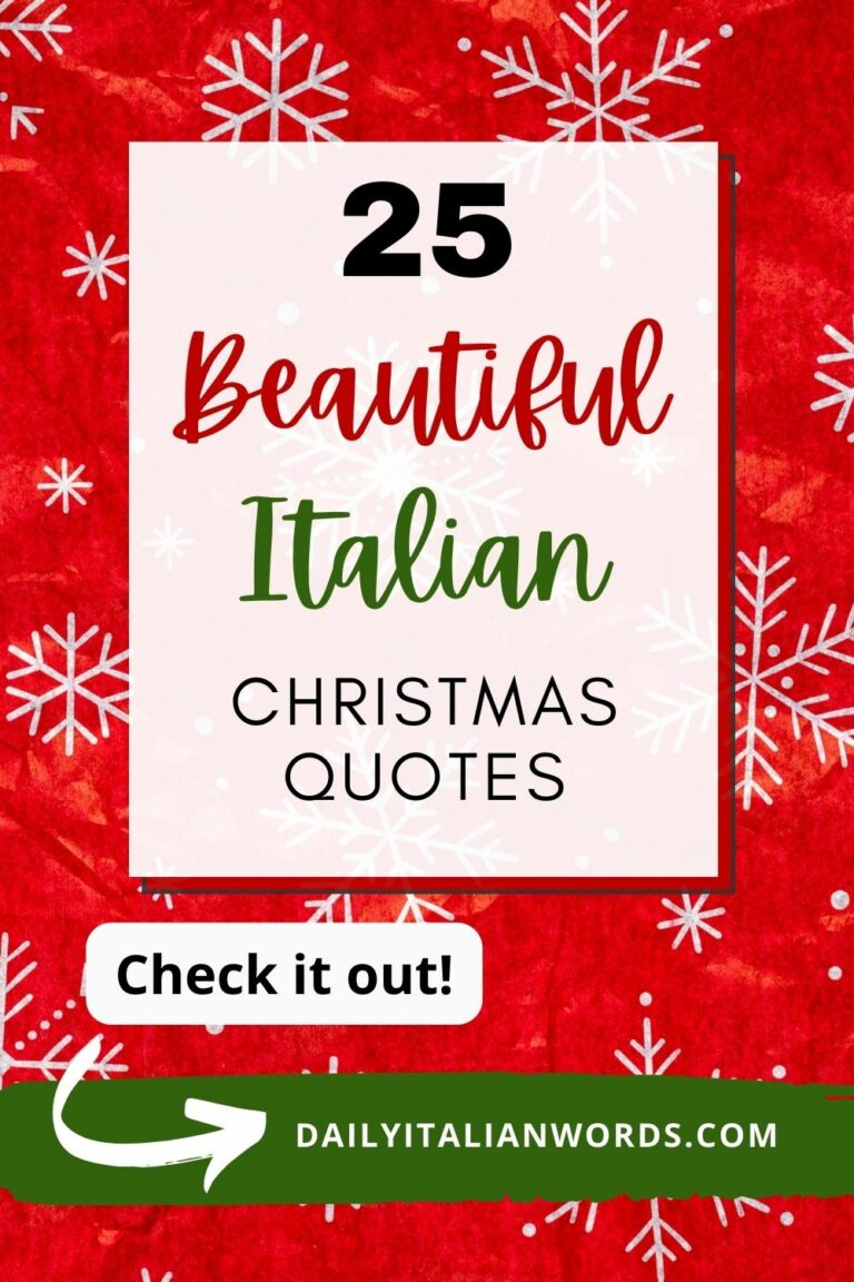 25 Beautiful Christmas Quotes and Sayings in the Italian Language (With ...