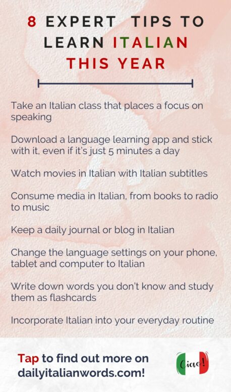 20 Expert Tips for Learning Italian in 2026 - Daily Italian Words