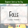 Italian Word of the Day: Folle (crazy / foolish) - Daily Italian Words