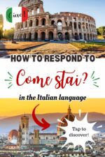 How to Respond to "How are you?" ("Come stai?") in Italian - Daily ...