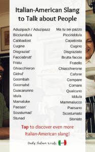 The most common Italian-American slang terms (and their Italian ...