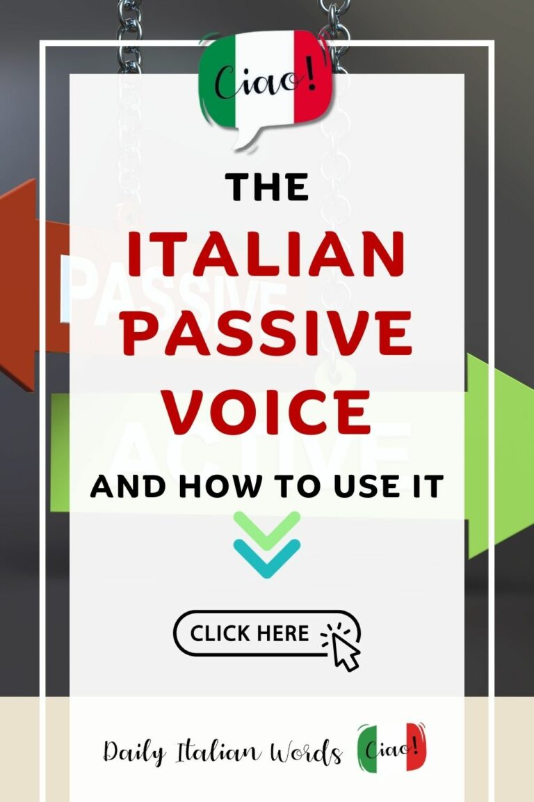 The Passive Voice in Italian (and How to Use it) - Daily Italian Words