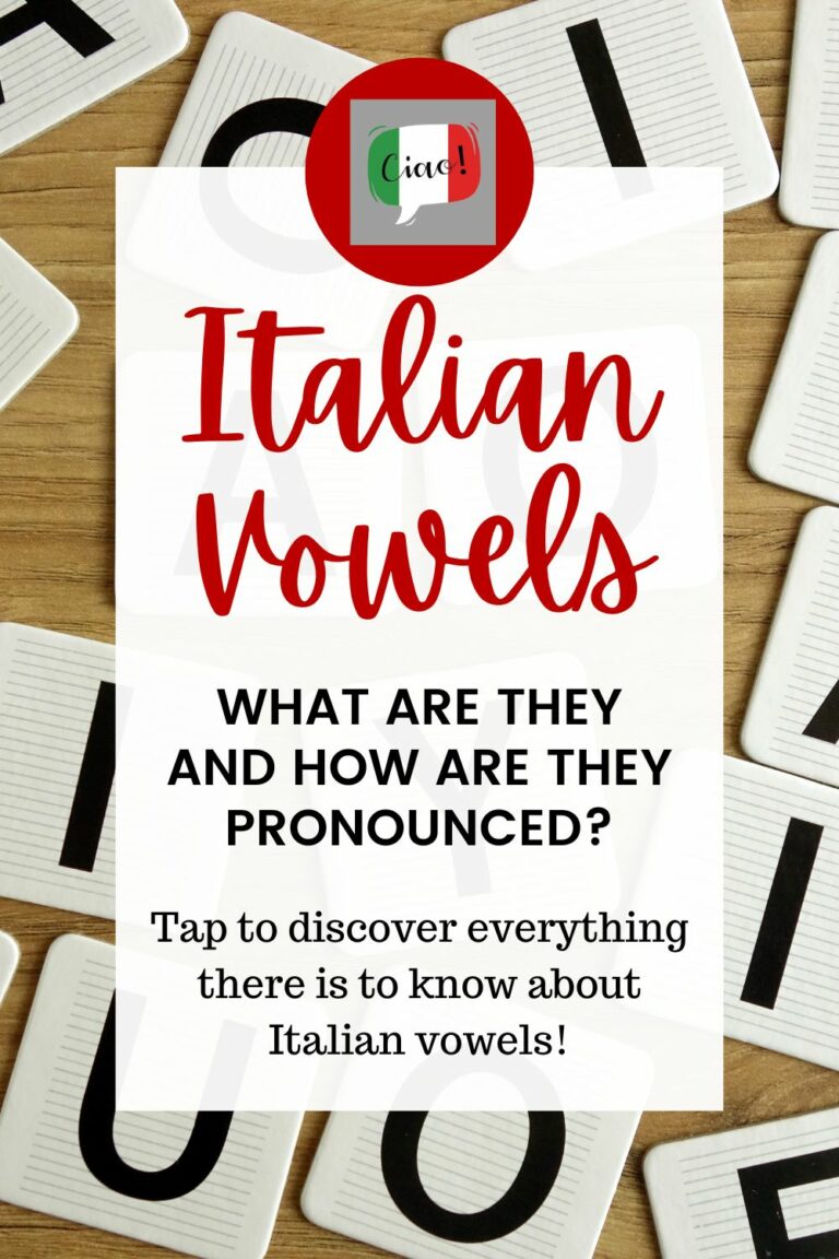 Italian Vowels - What are they and how are they pronounced? - Daily ...