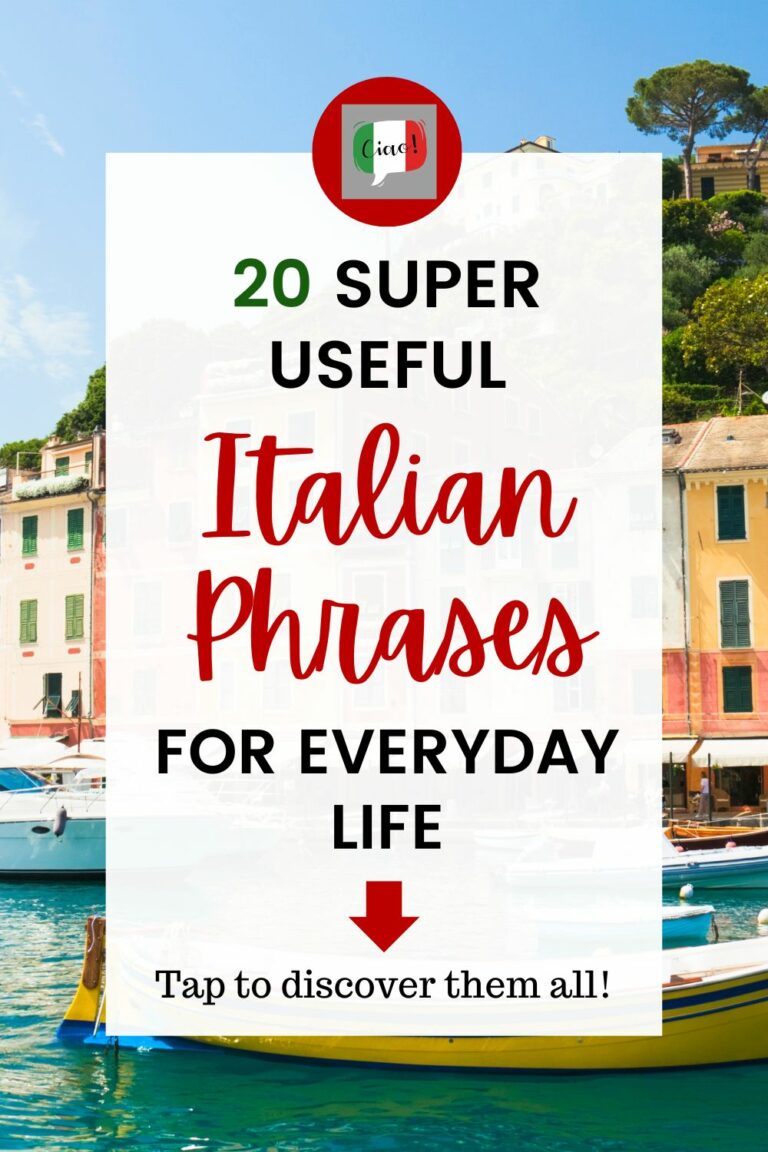 20 Useful Everyday Italian Phrases with Pronunciation - Daily Italian Words