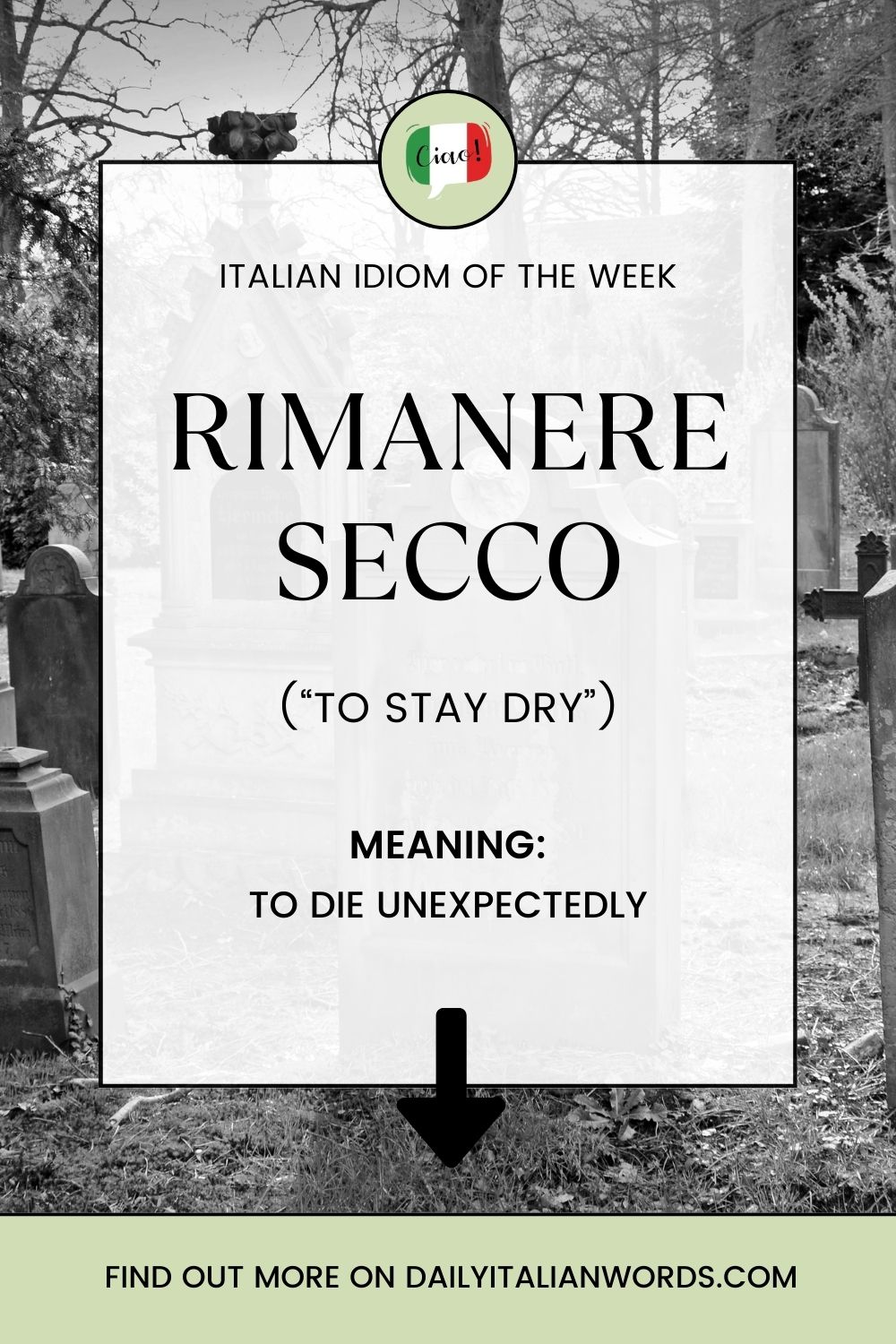 Italian Idiom: Rimanere secco (to die suddenly) - Daily Italian Words