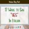 17 Ways to Say YES in Italian - Daily Italian Words