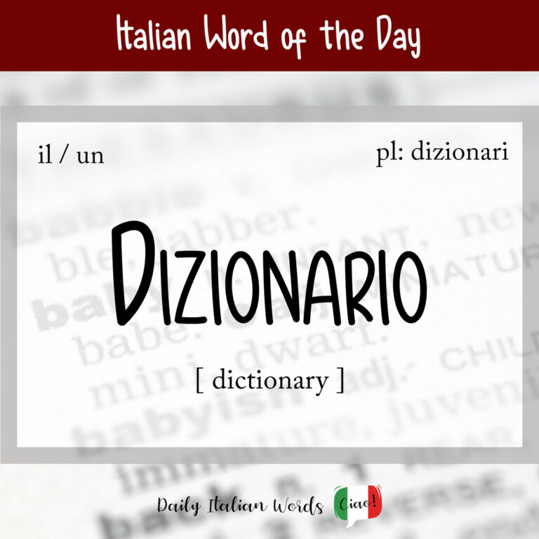 Database of Italian Words and Phrases - Daily Italian Words