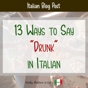 13 Ways to Say "Drunk" in Italian - Daily Italian Words