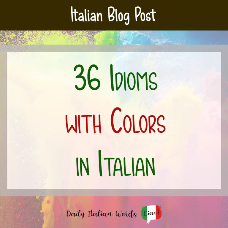 36 Idioms with Colors in Italian - Daily Italian Words